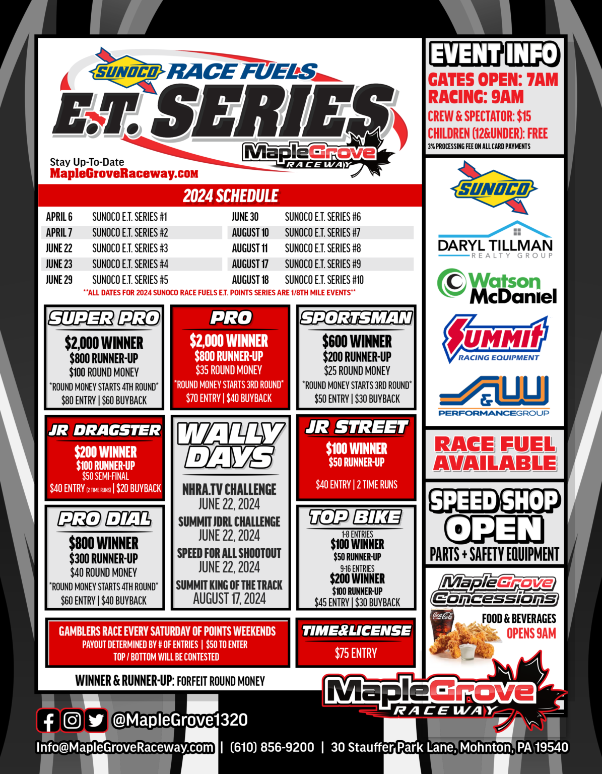 Sunoco Race Fuels ET Series - Maple Grove Raceway